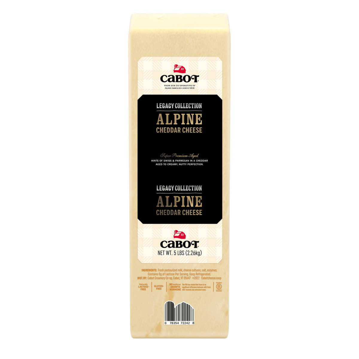 Cabot Alpine Cheddar Cheese, Loaf – Cabot Foodservice