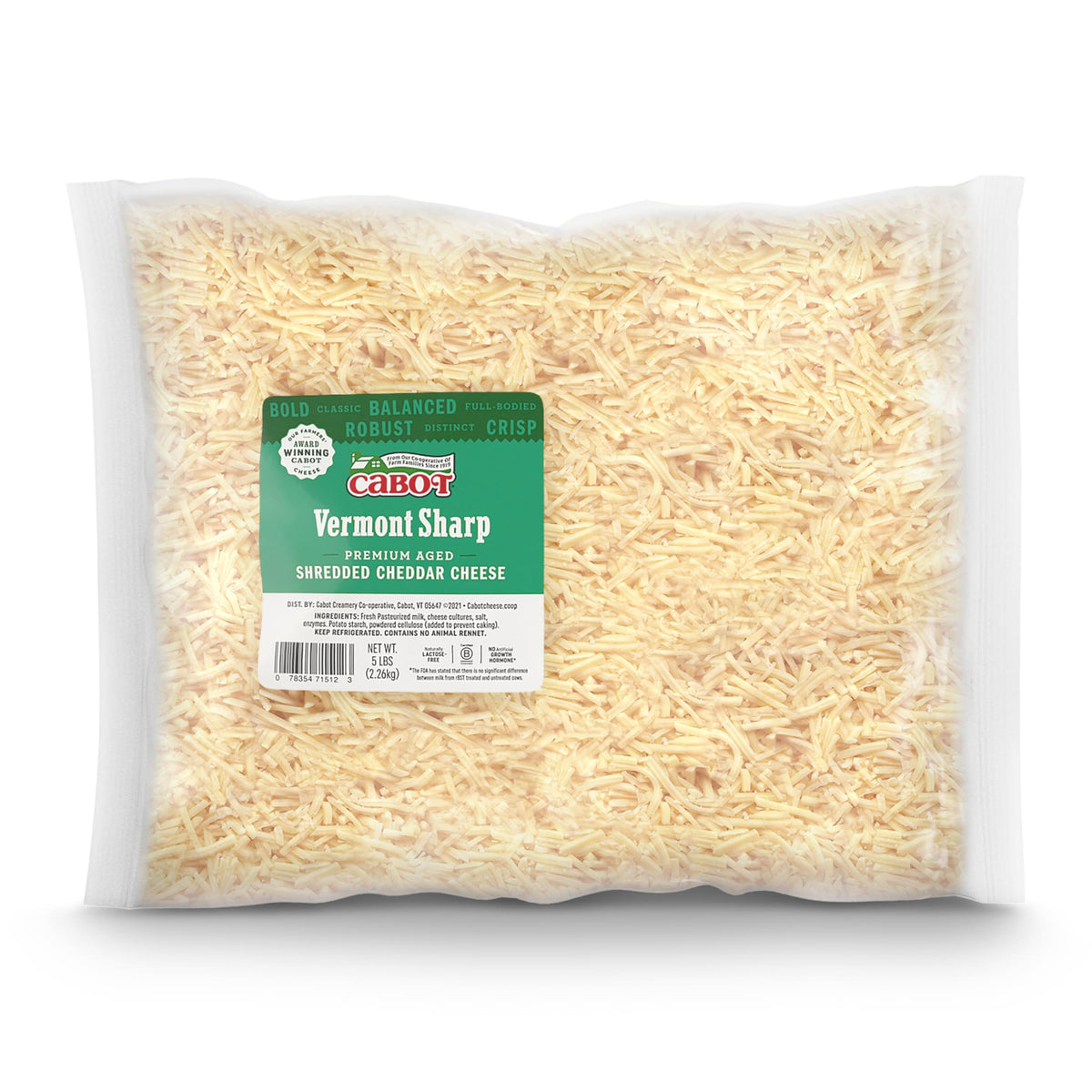 Cabot Vermont Sharp Cheddar Cheese, Shredded – Cabot Foodservice