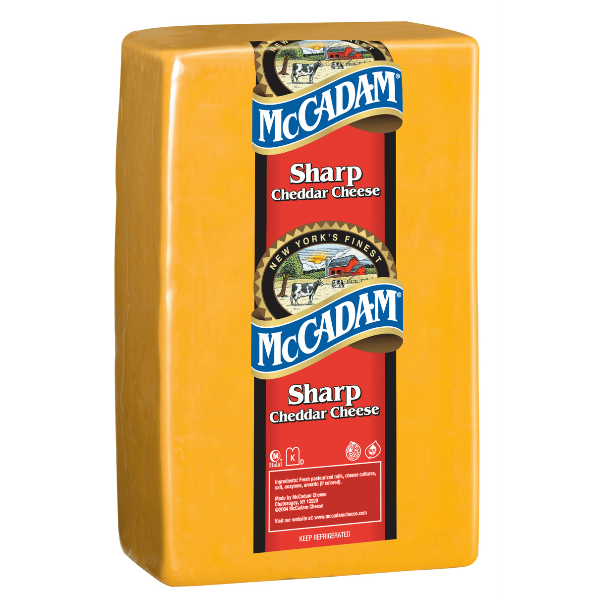 McCadam Sharp Yellow Cheddar Cheese, Print – Cabot Foodservice